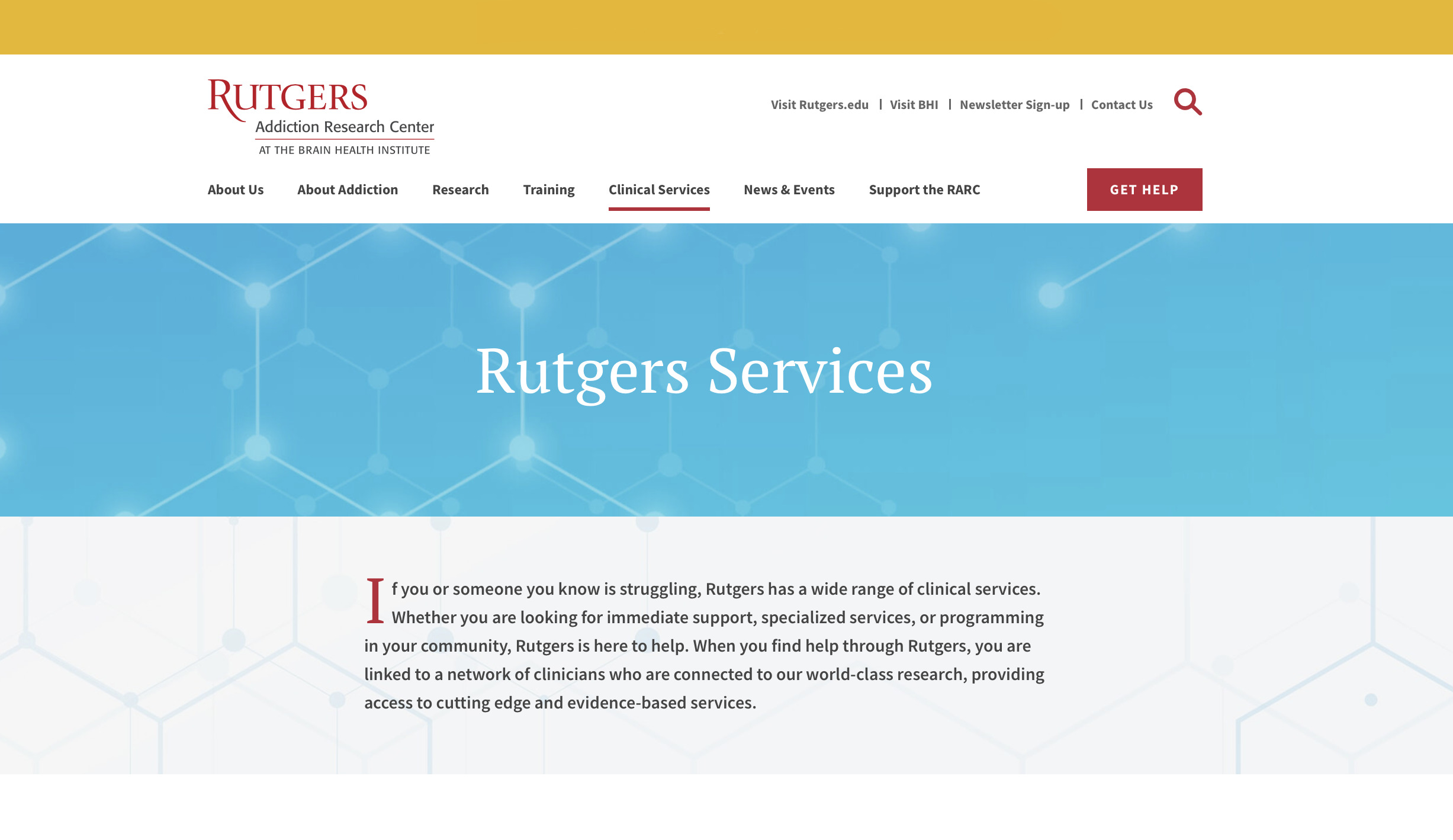 Rutgers Services - Rutgers Addiction Research Center (RARC)