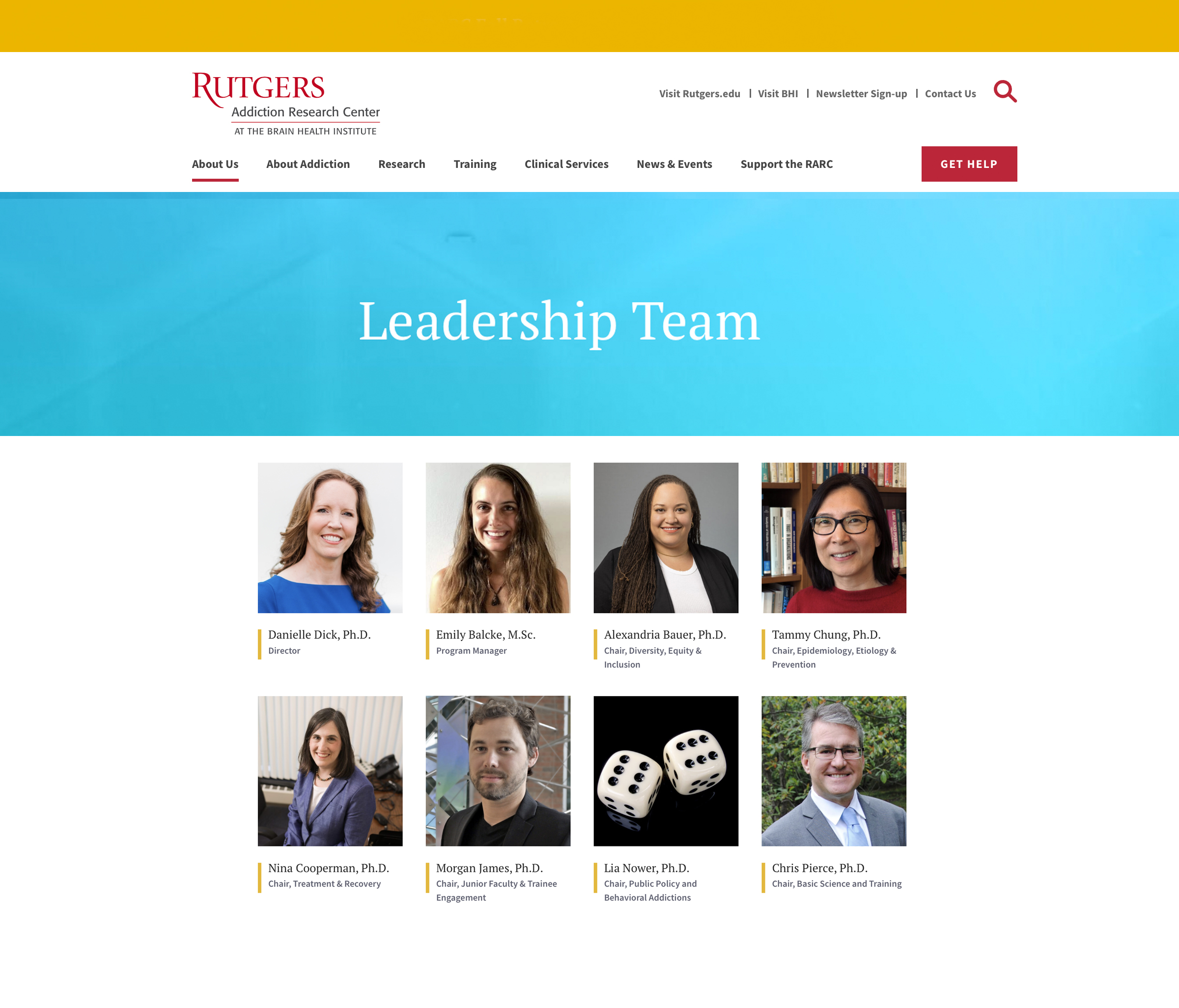 Leadership - Rutgers Addiction Research Center (RARC)